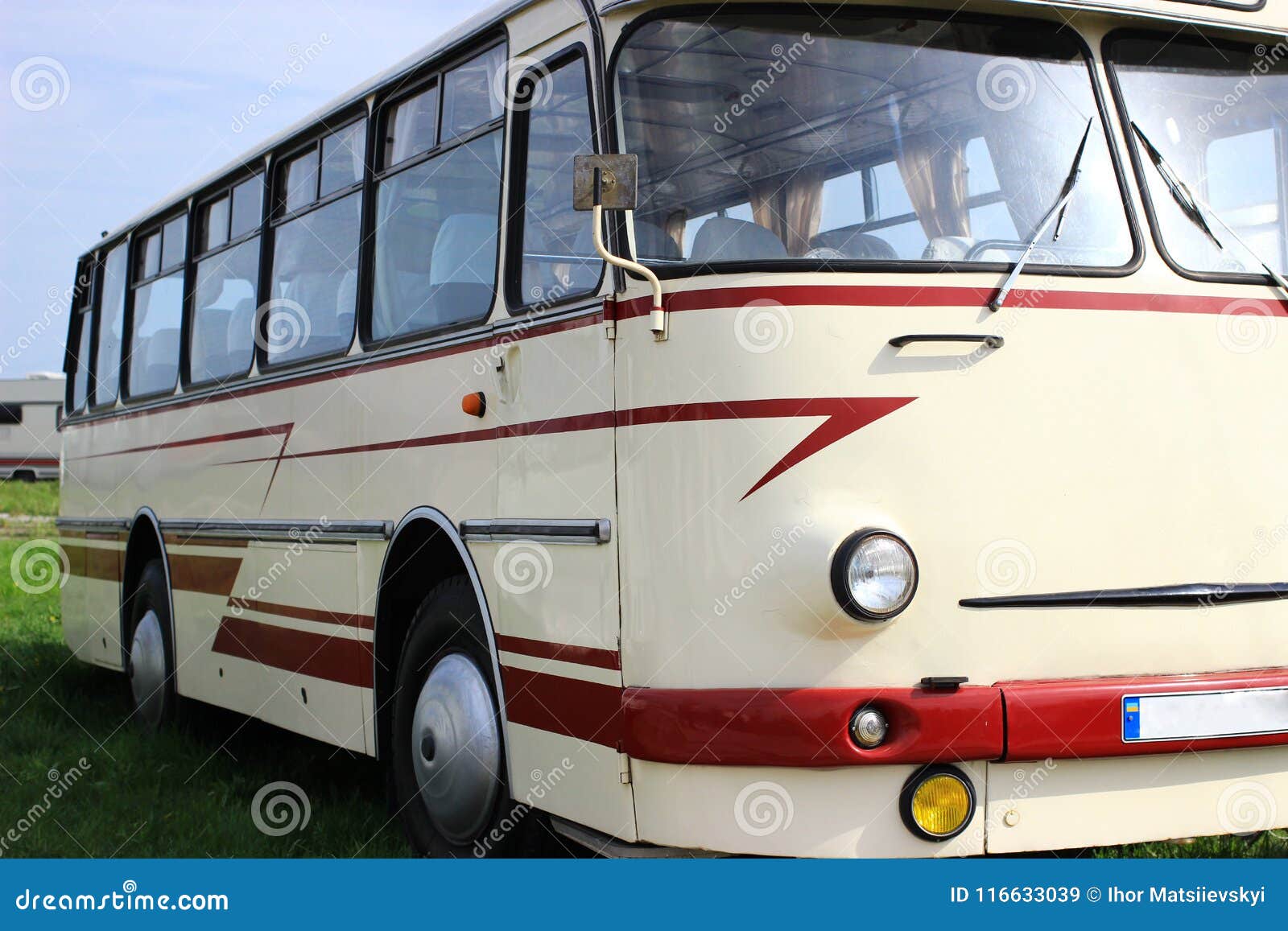 Exhibition of retro buses. stock image. Image of engine - 116633039