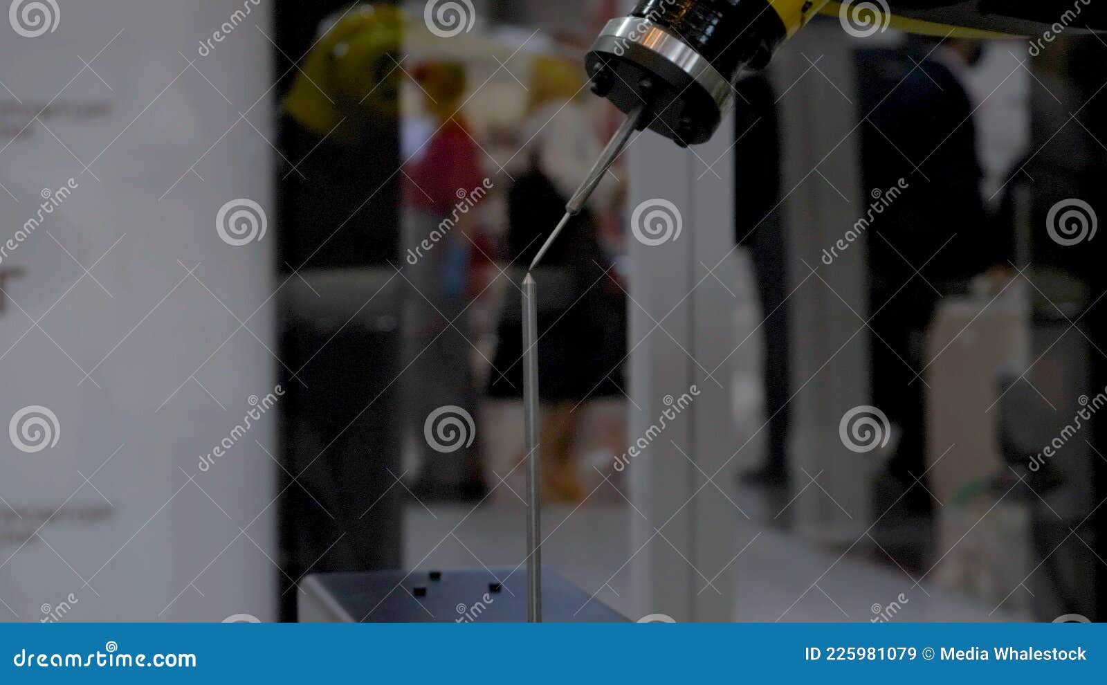 Exhibition of Robotic Equipment for Industry. HDR. Robotic Hand with ...