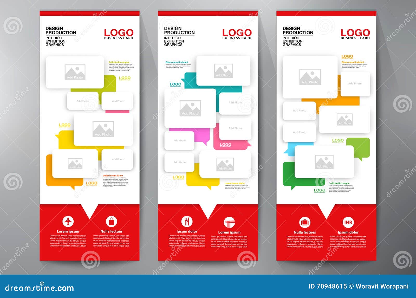 Exhibition Roll Up Displays Template for Print. Stock Vector ...