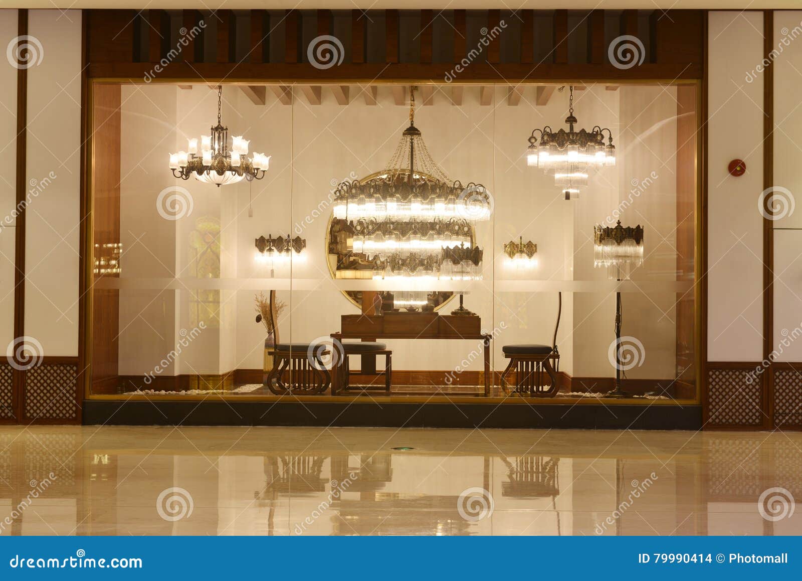 Exhibition Space Lighting Shop Window Front Stock Photo - Image of ...