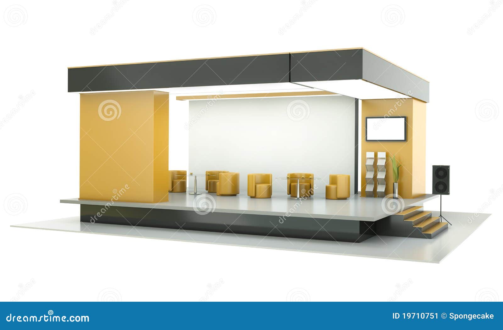 Exhibition stand stock illustration. Illustration of display - 19710751