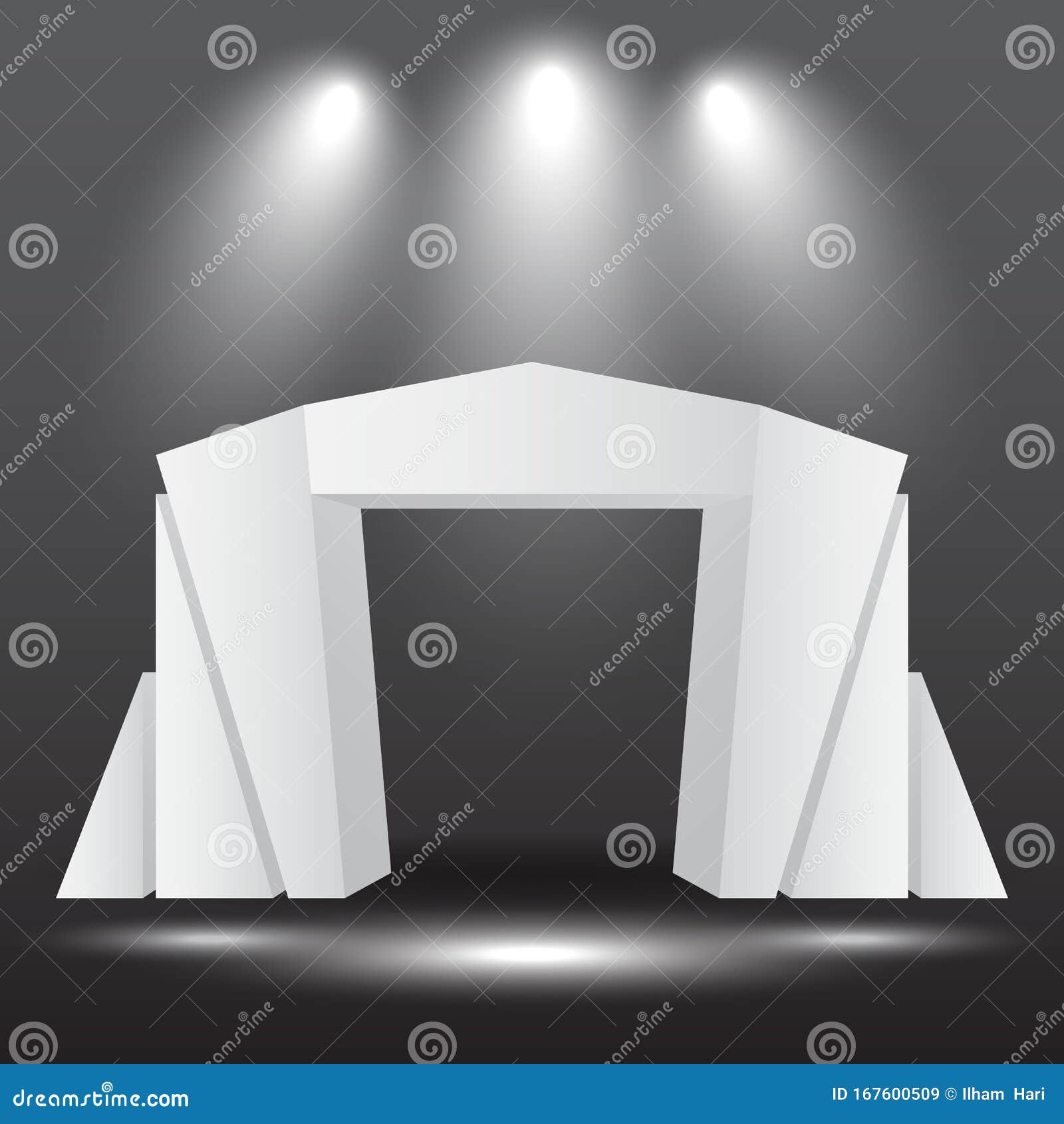 Exhibition Stand Gate Entrance Vector with for Mock Up Event Display ...