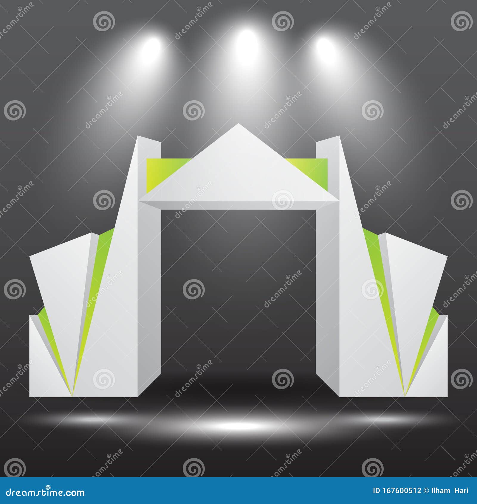 Exhibition Stand Gate Entrance Vector with for Mock Up Event Display ...