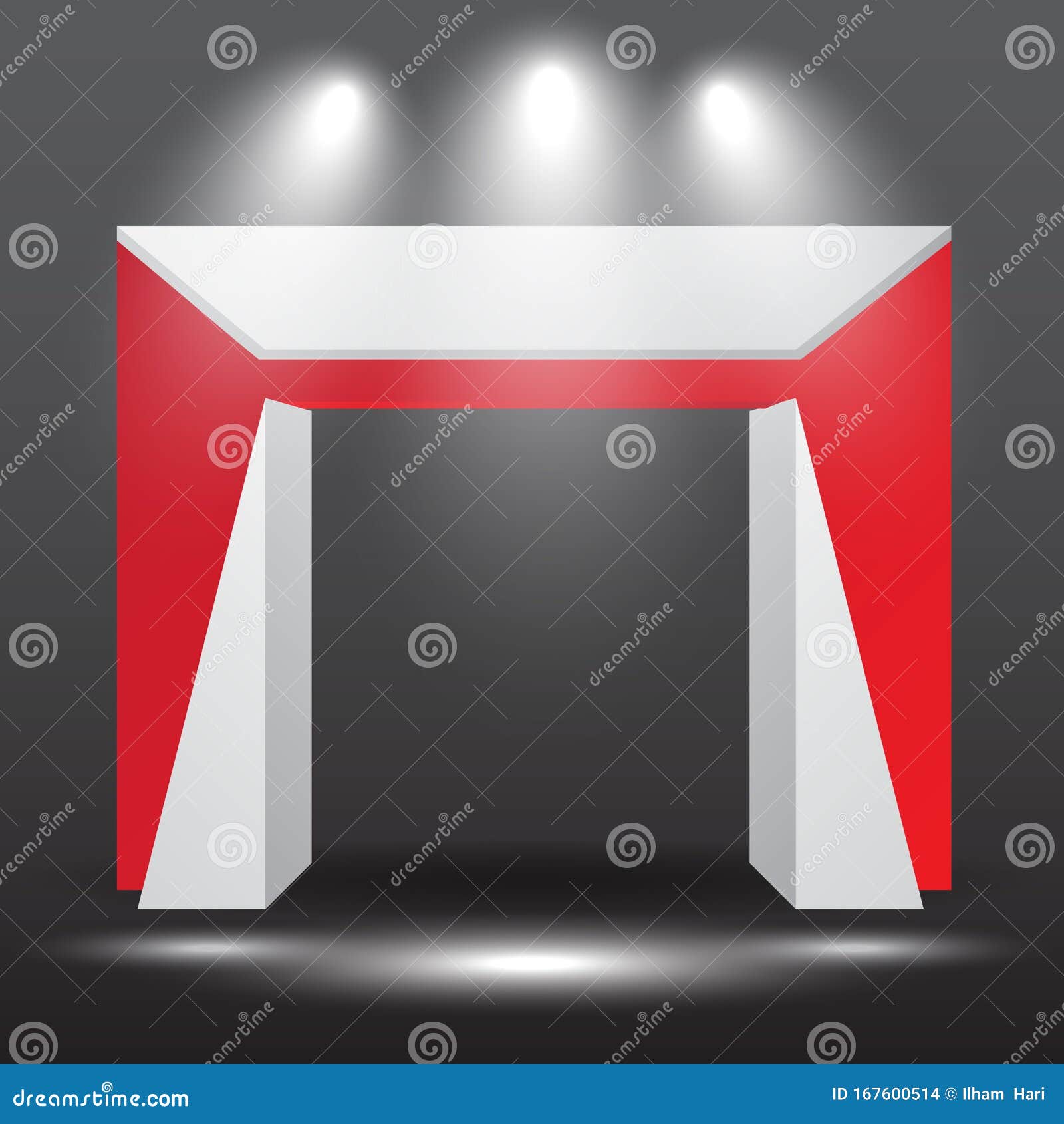 Exhibition Stand Gate Entrance Vector with for Mock Up Event Display ...