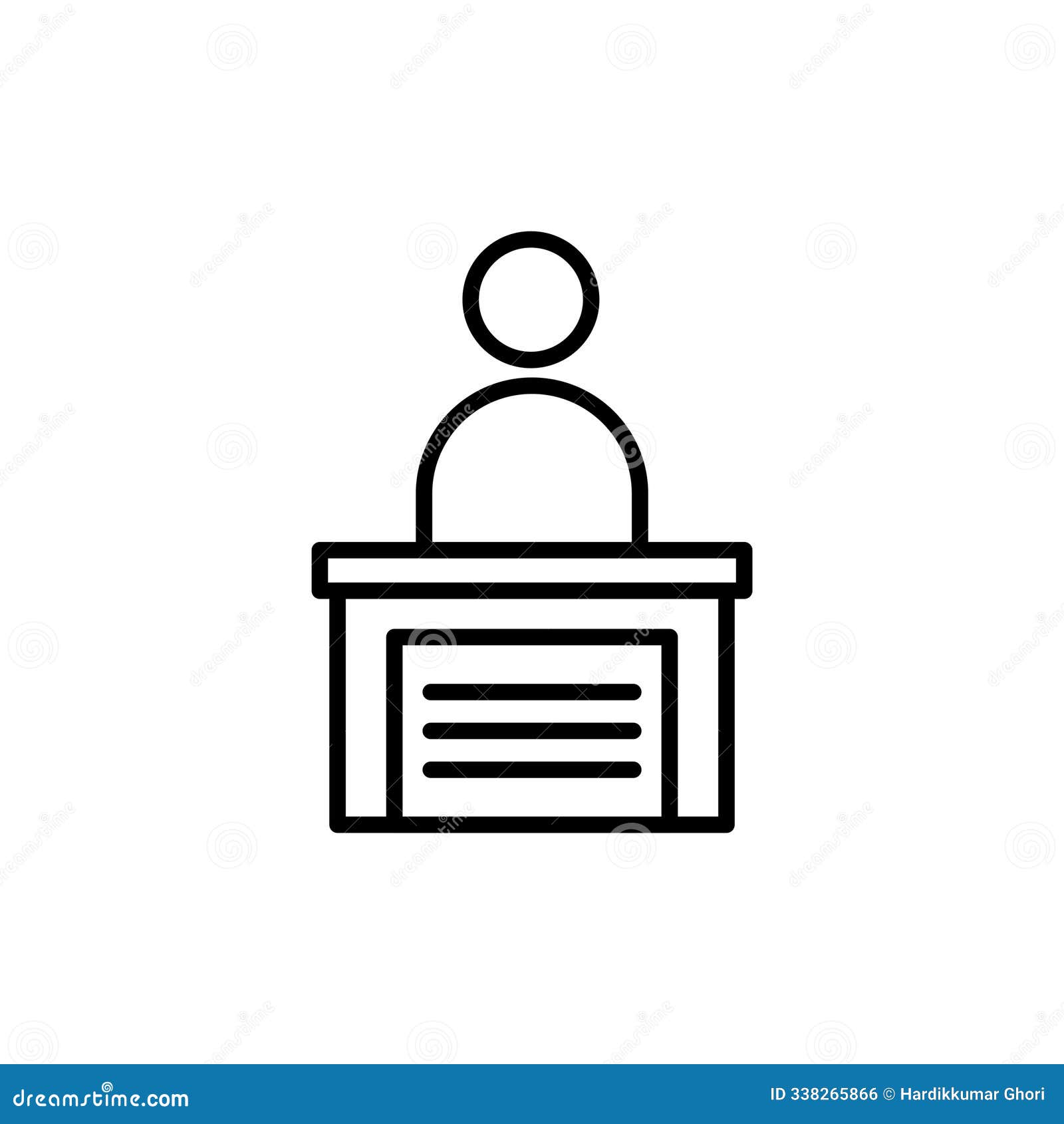 Exhibitor Icon Isolated on White Background Stock Vector - Illustration ...