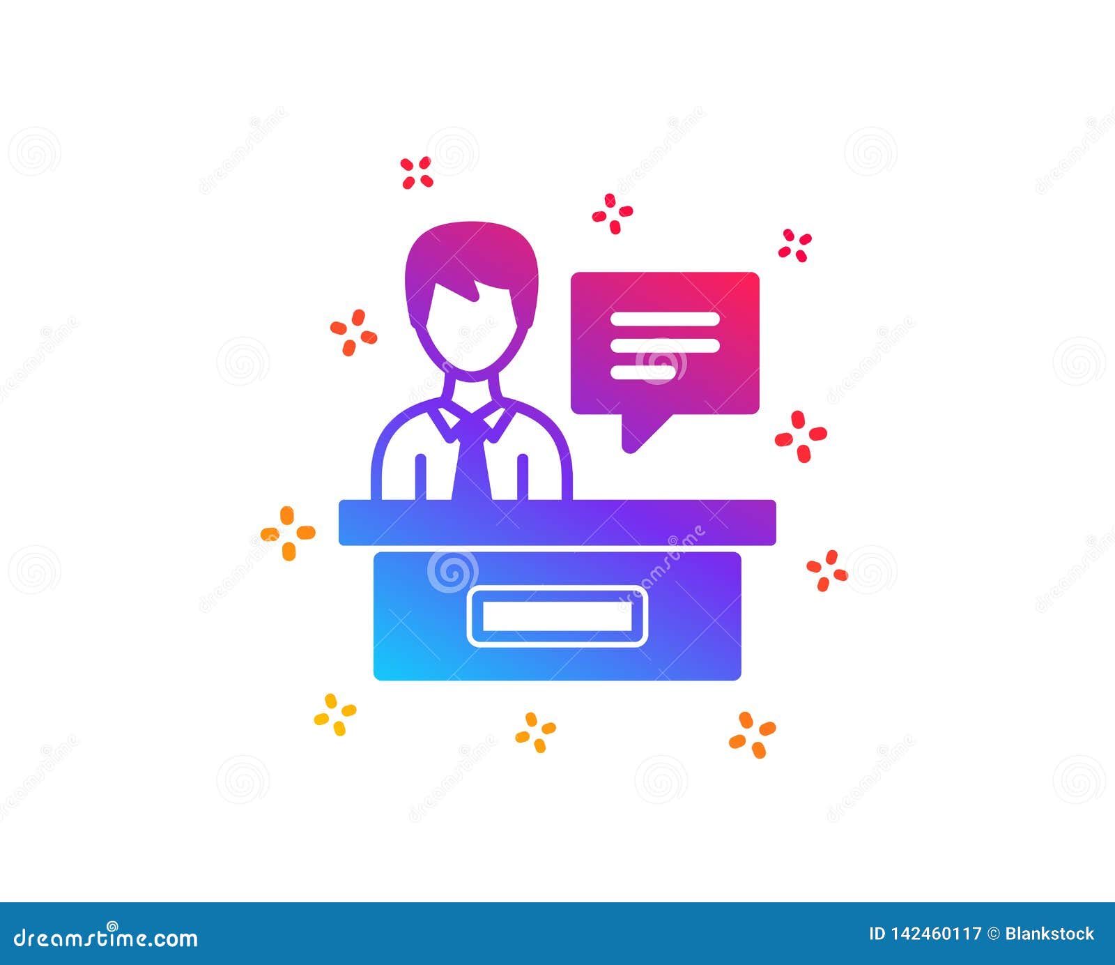 Exhibitors Icon. Information Desk Sign. Vector Stock Vector ...