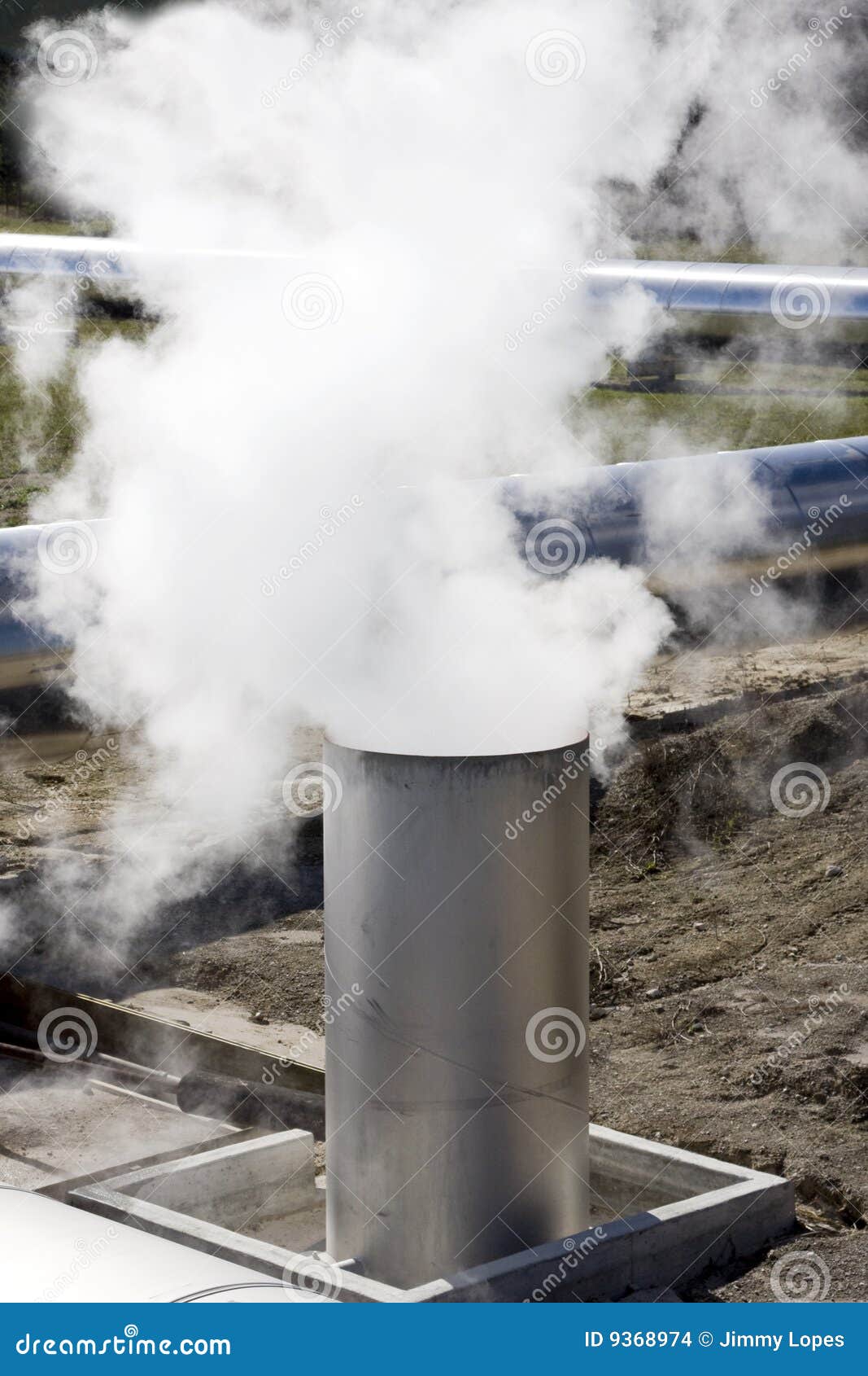 Exhuast Pipe with Steam stock photo. Image of heat, green - 9368974