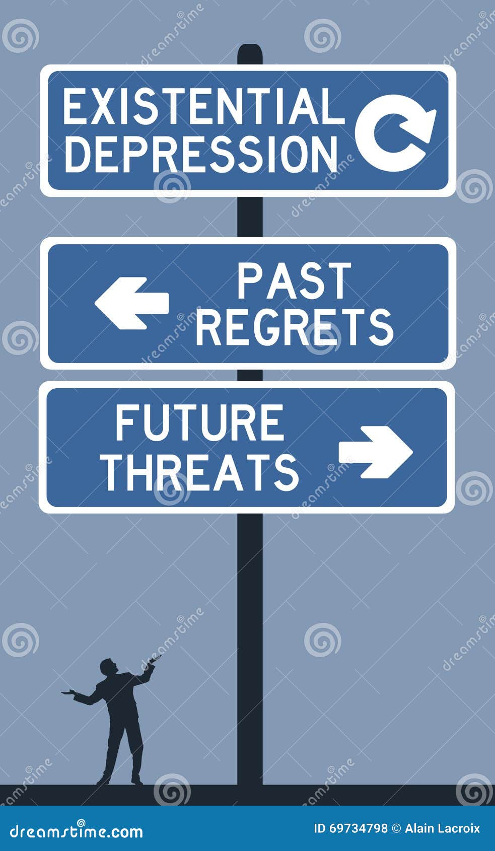 Regretting And Life - Pictured As A Word Regretting And A Wreck Ball To ...