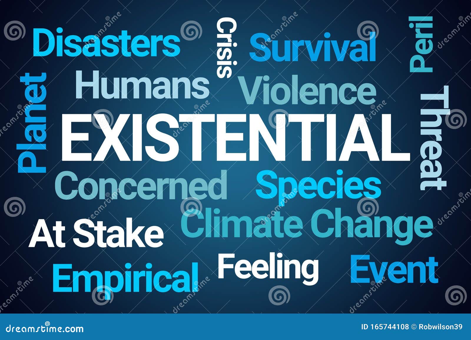 Existential Word Cloud stock illustration. Illustration of threat ...