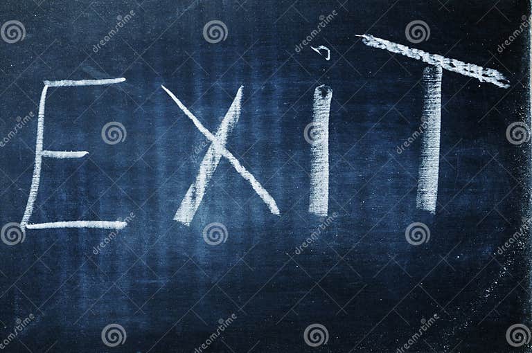 Exit stock image. Image of direction, help, written, calligraphy - 14937487