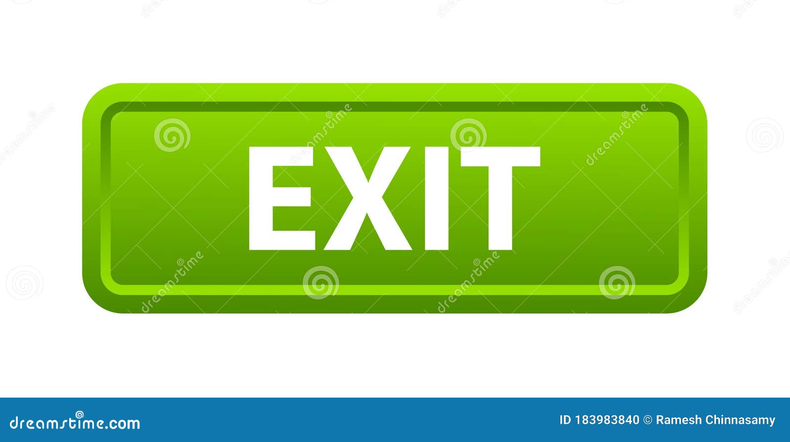 Exit button stock vector. Illustration of icons, graphic - 183983840