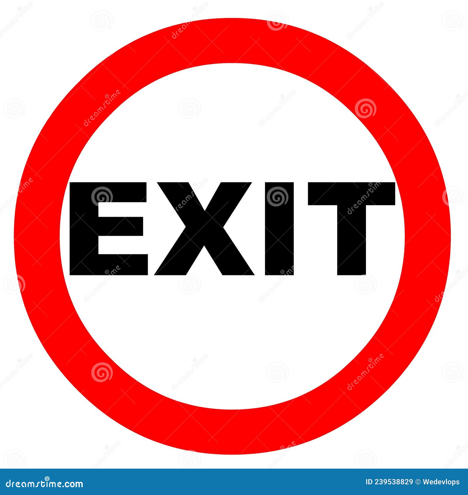 Exit Area Location Sign Signage Stock Illustration - Illustration of ...