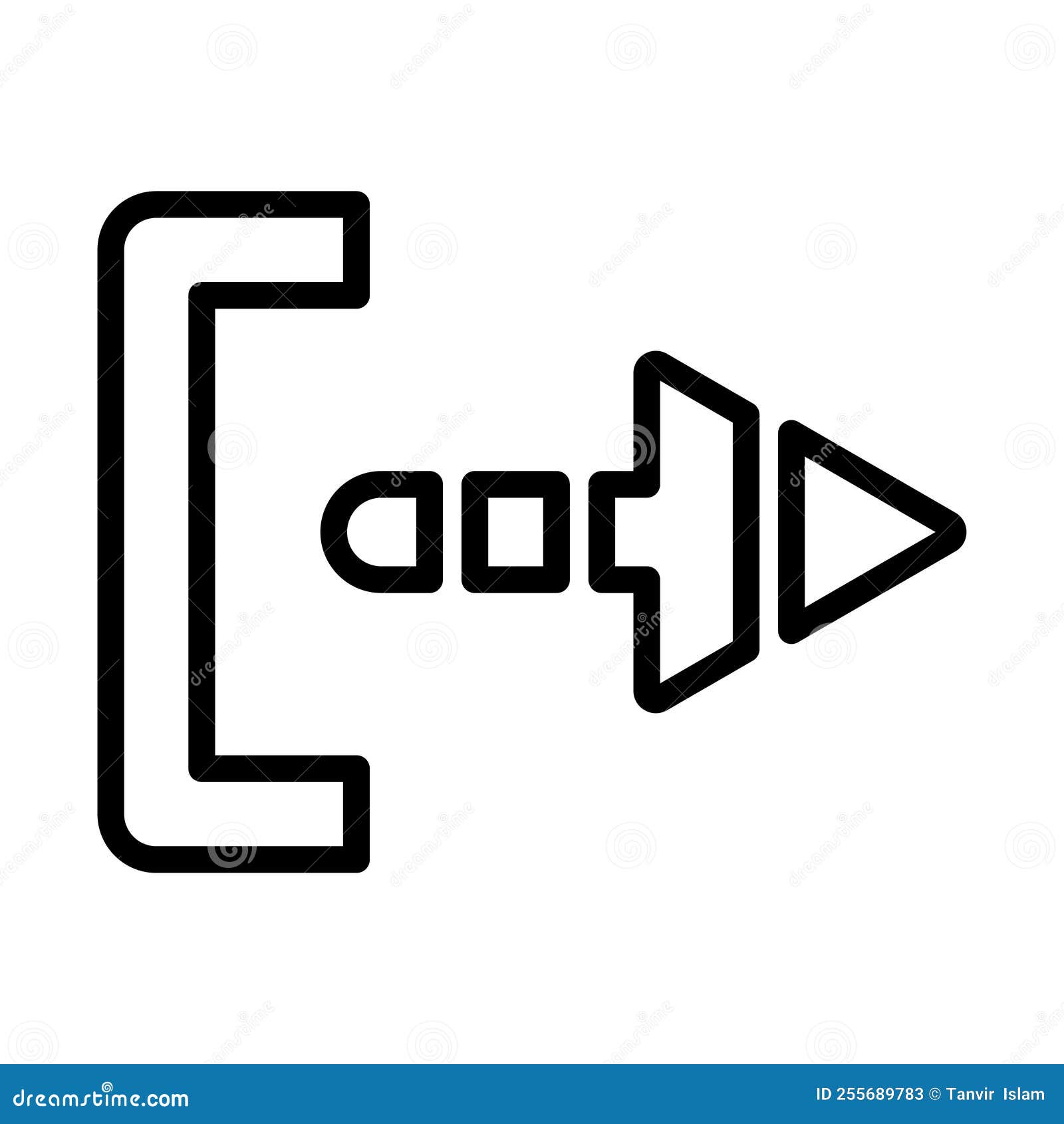 Exit Arrow Icon stock illustration. Illustration of logout - 255689783