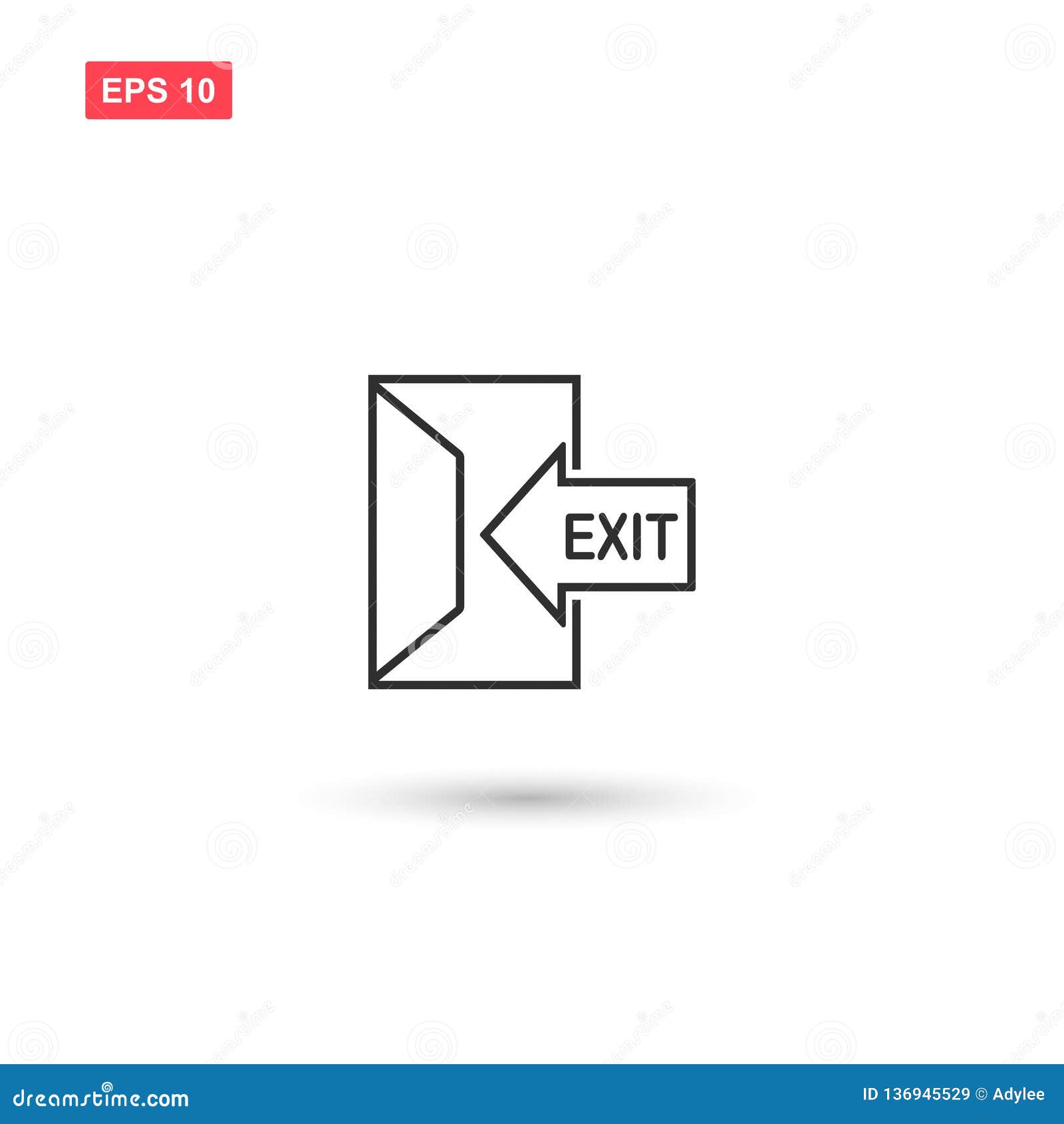 Exit Arrow Royalty-Free Illustration | CartoonDealer.com #34296969