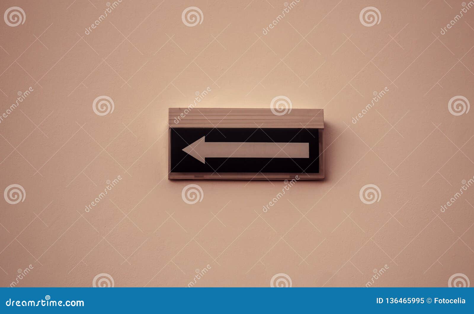 Exit arrow interior stock image. Image of corridor, bright - 136465995
