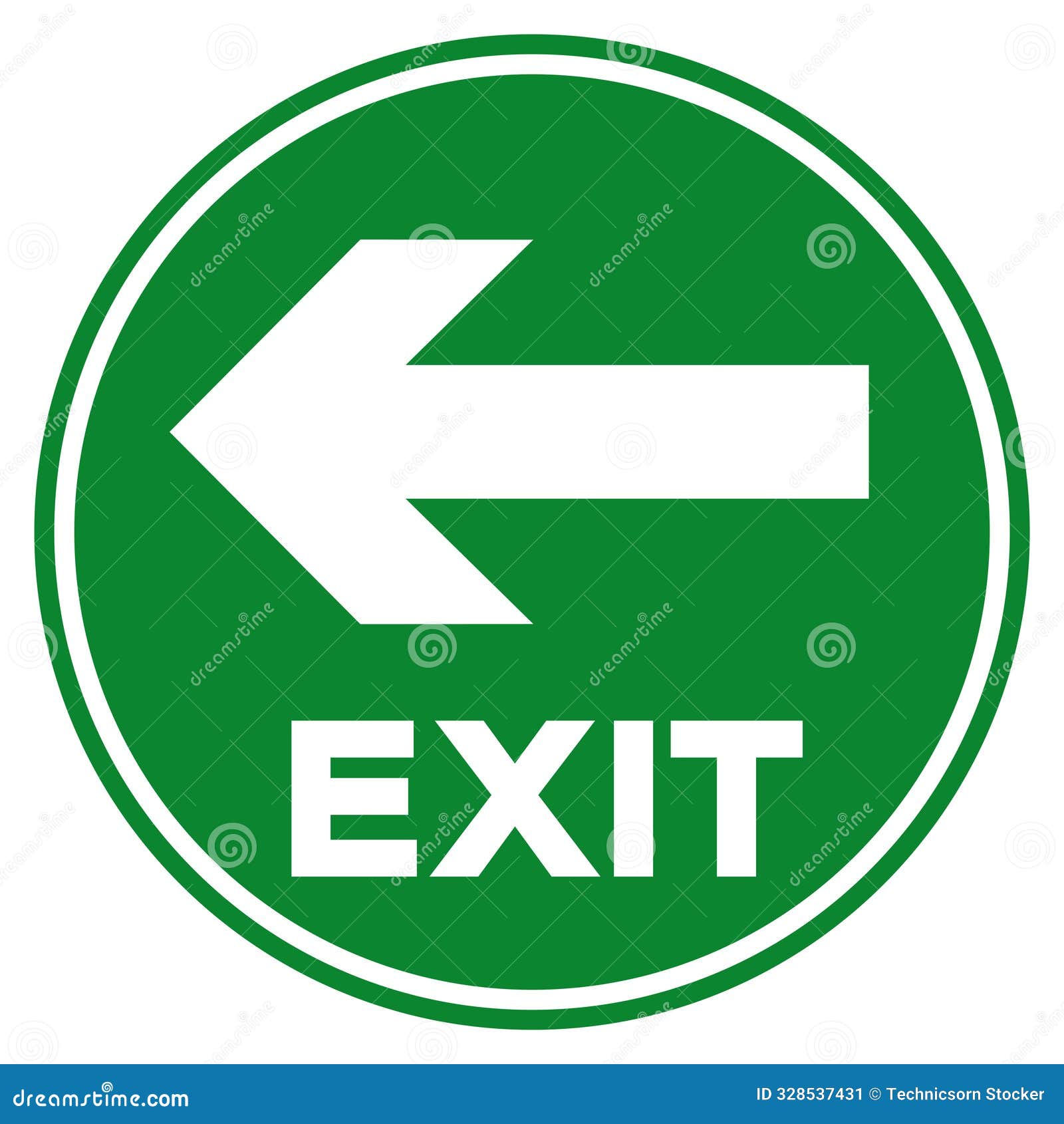 Exit Arrow Left Symbol Sign, Vector Illustration, Isolate on White ...