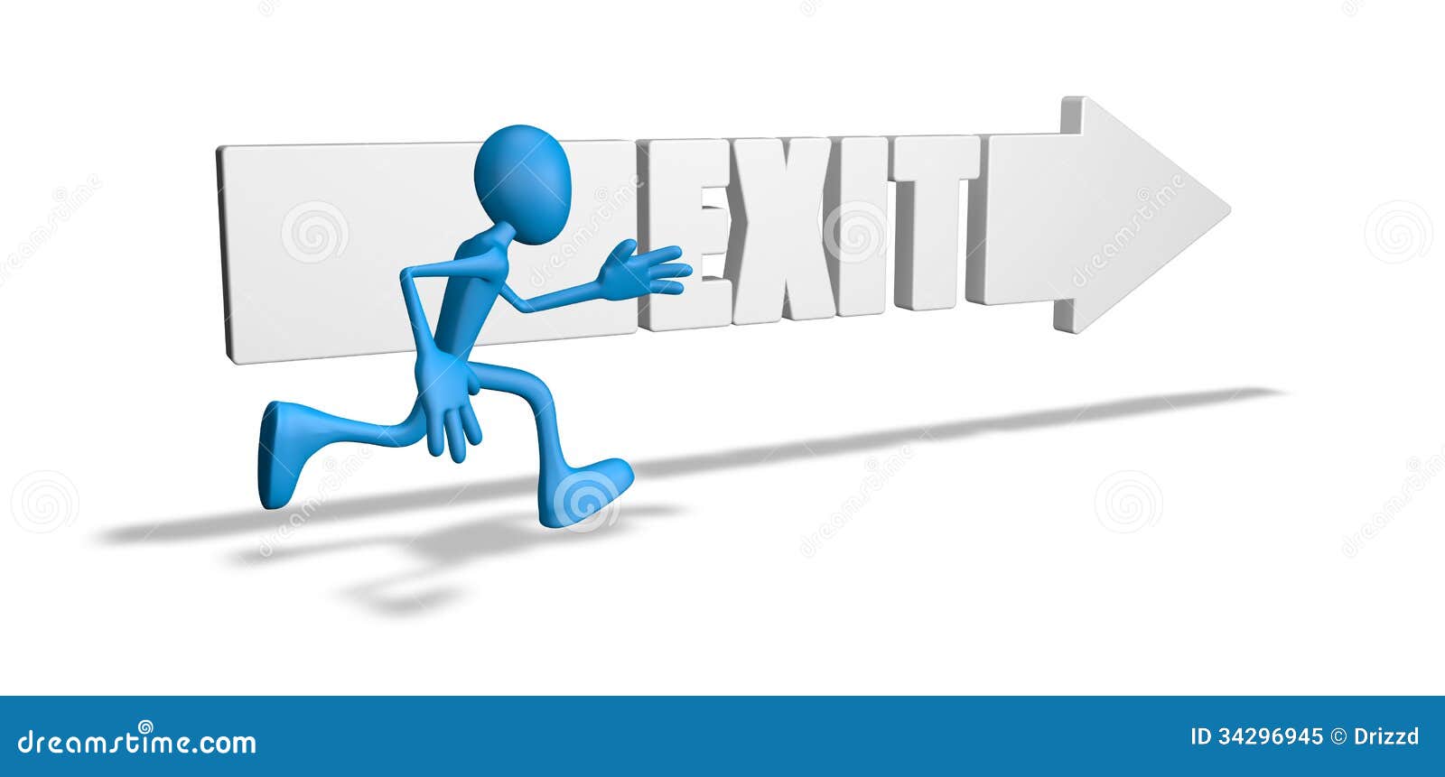 Exit arrow stock illustration. Illustration of puppet - 34296945