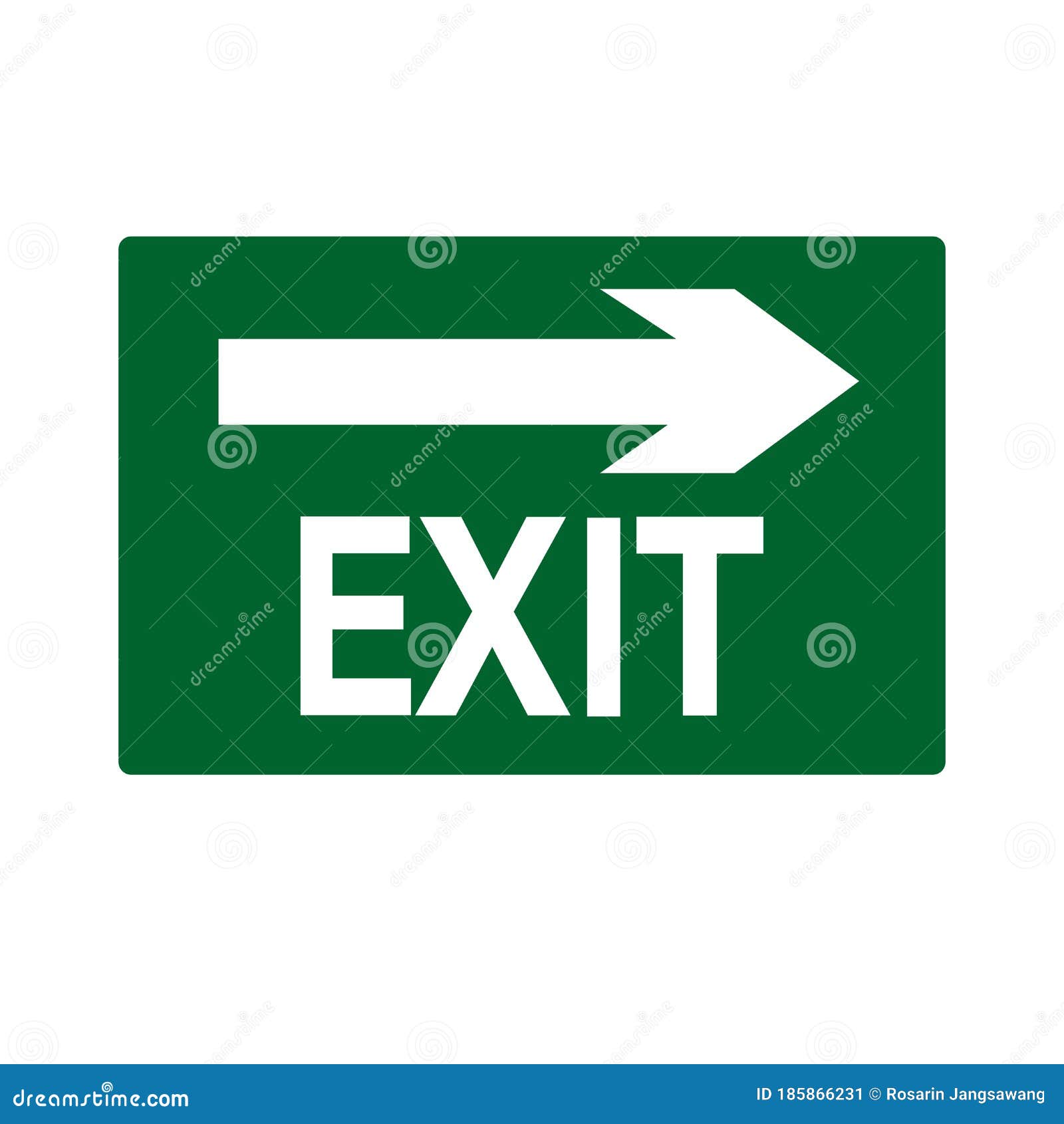 Exit and arrow sign vector stock vector. Illustration of exit - 185866231