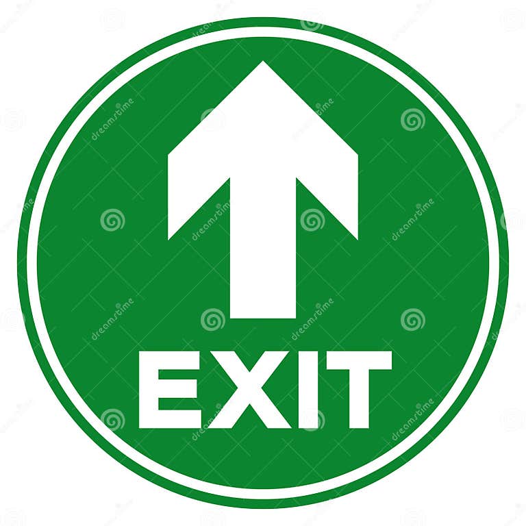 Exit Arrow Up Symbol Sign, Vector Illustration, Isolate on White ...