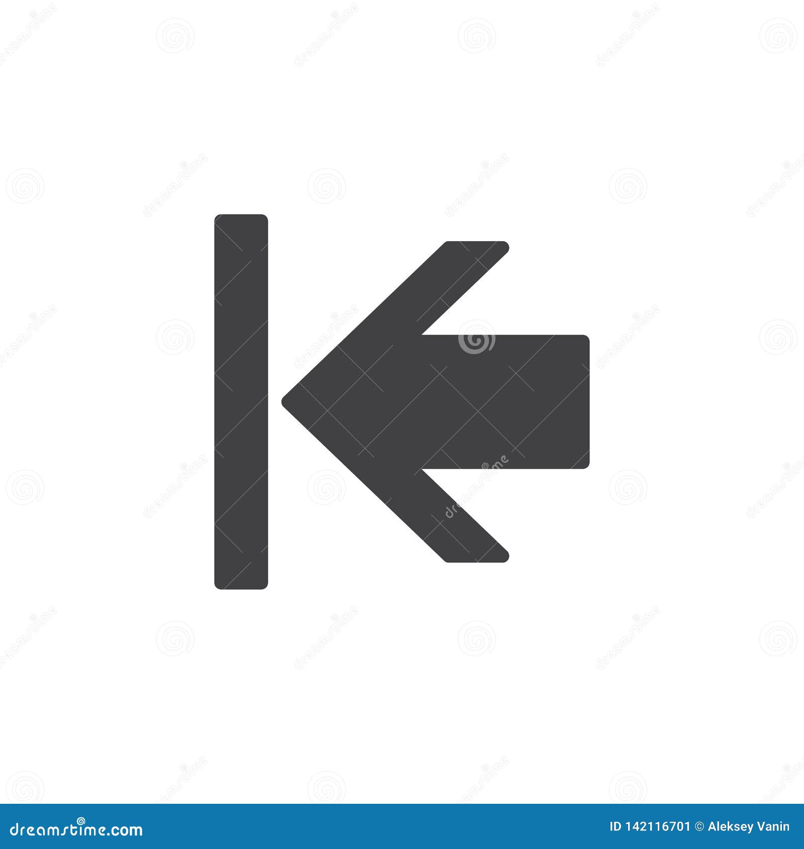 Exit arrow vector icon stock vector. Illustration of perfect - 142116701