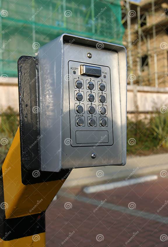 Exit Barrier Keypad stock photo. Image of security, coded - 50016