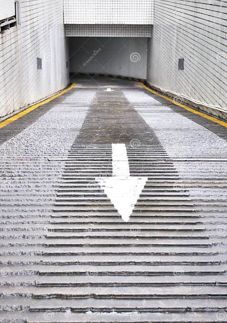 Exit of Basement Parking Lot Stock Photo - Image of closeup, direction ...