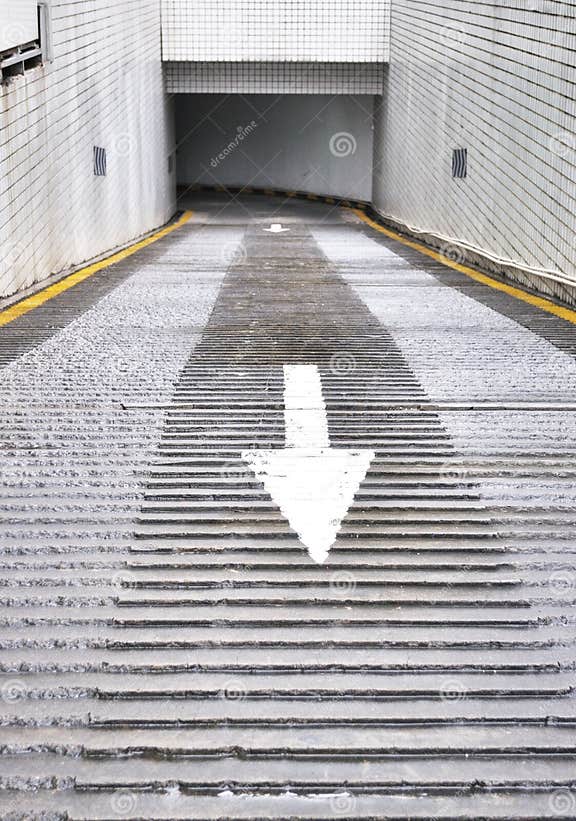 Exit of Basement Parking Lot Stock Photo - Image of closeup, direction ...