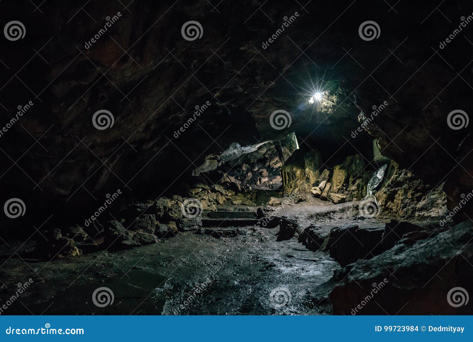 Dark And Scary Caves With A Long Tunnel Royalty-Free Stock Photo ...