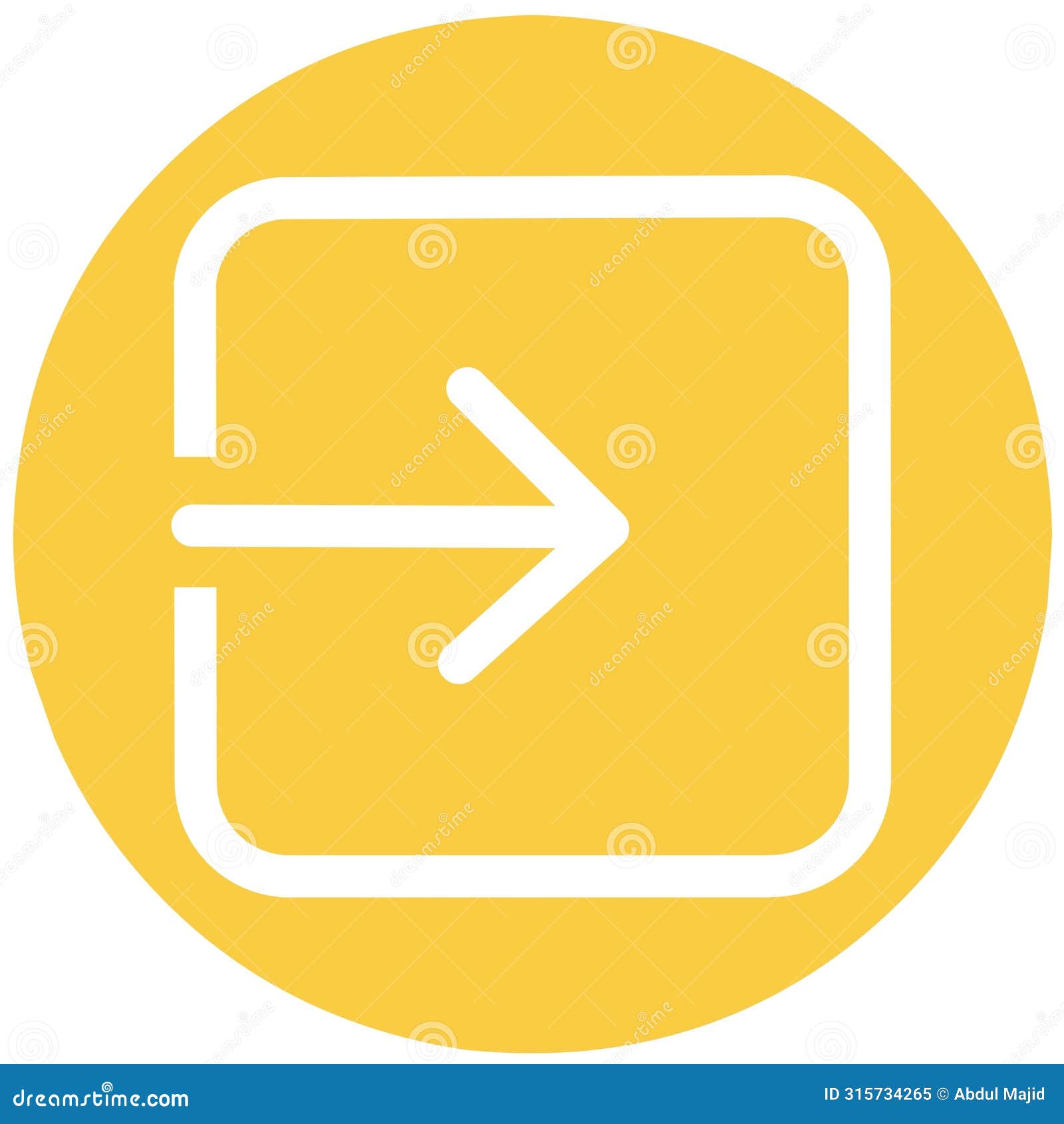 Exit Button Icon Isolated on White Background. Modern Logout Symbol ...