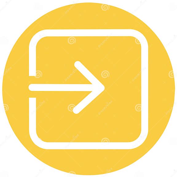 Exit Button Icon Isolated on White Background. Modern Logout Symbol ...