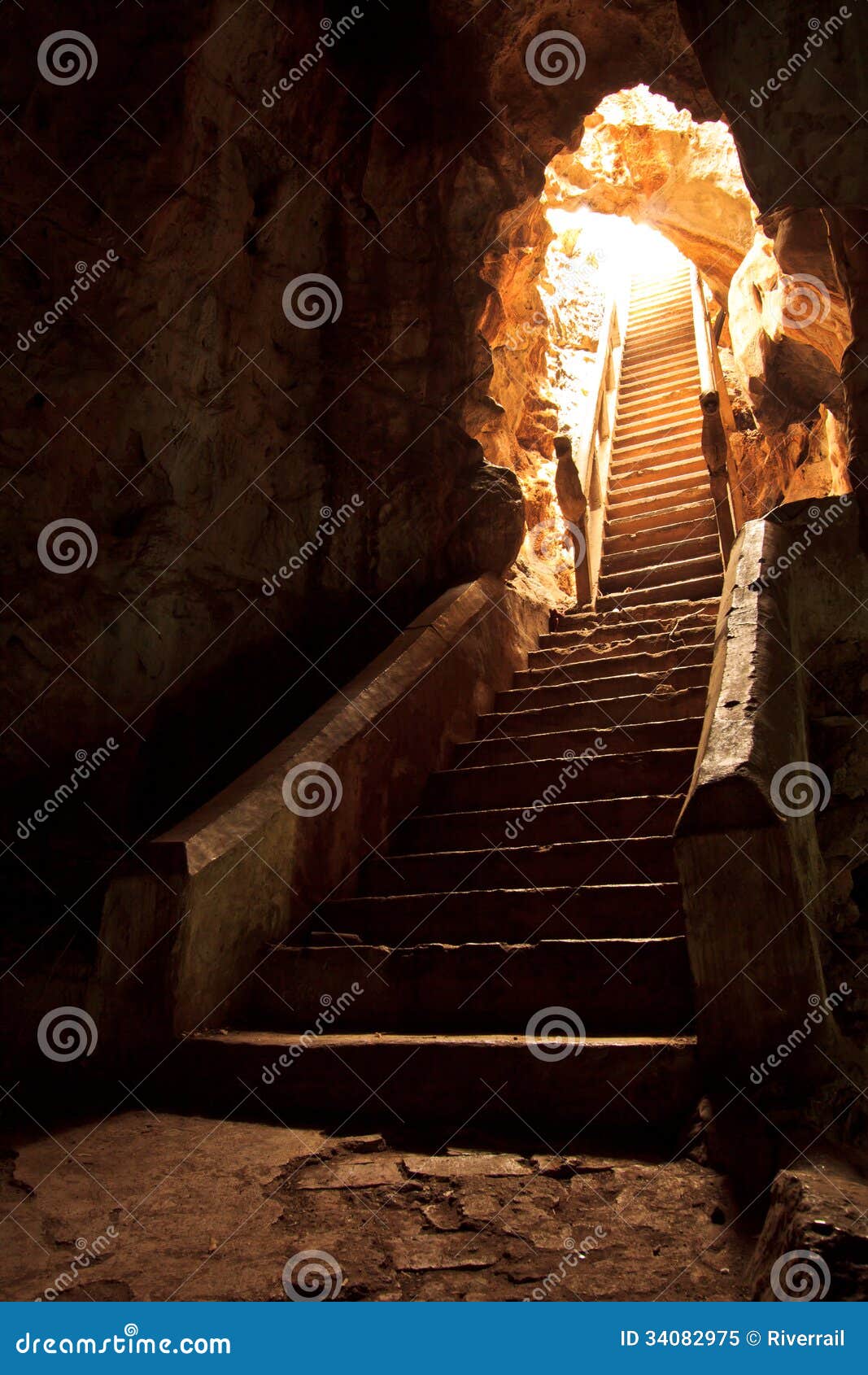 Exit of the cave stock image. Image of monk, indoor, outdoors - 34082975