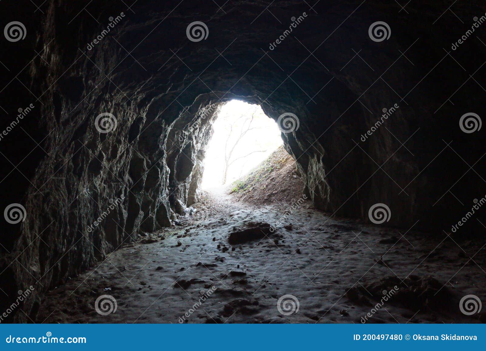 Exit From Cave With Stone Steps Royalty-Free Stock Image ...