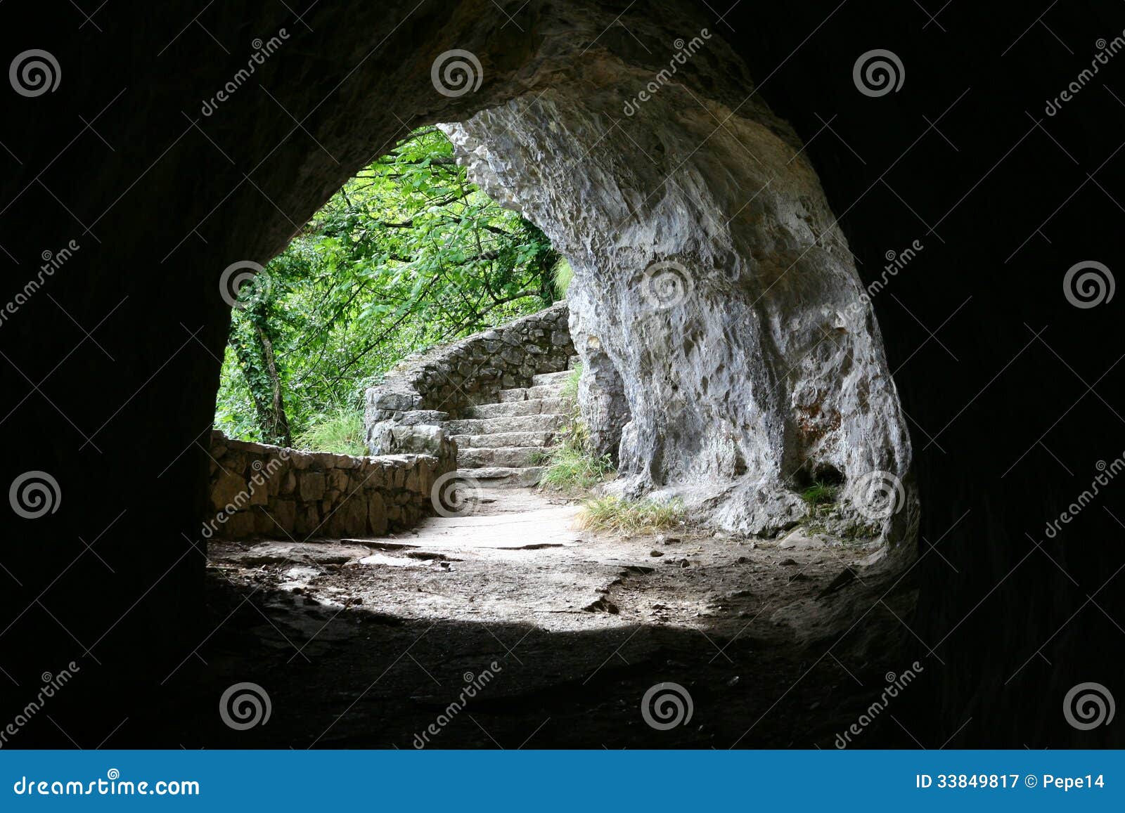 Exit The Cave Into The Forest Royalty-Free Stock Image | CartoonDealer ...