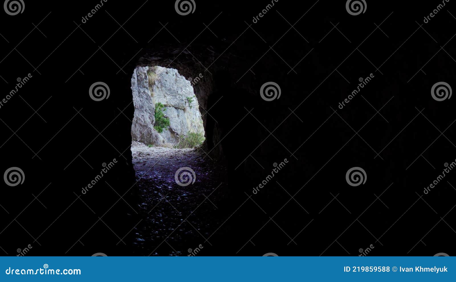 Exit of a Cave in the Rock Mountain Stock Footage - Video of tunnel ...