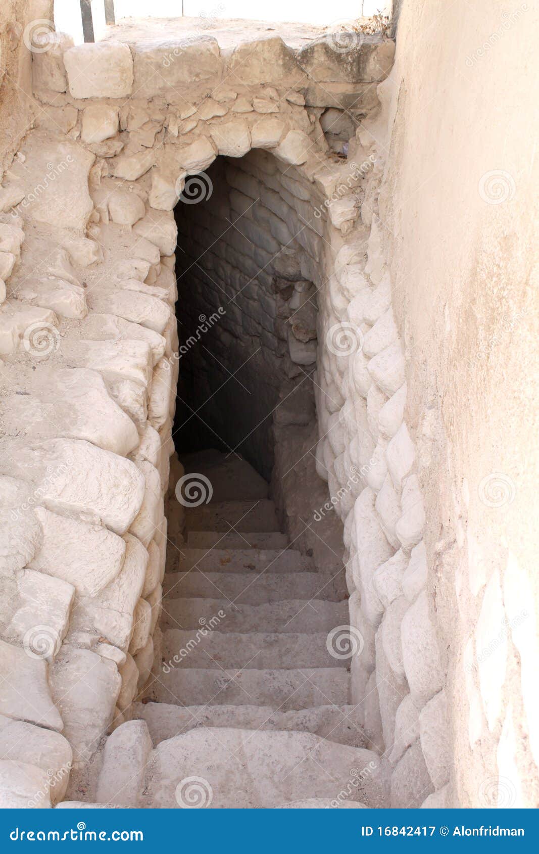 Exit Cave Stairs stock image. Image of caves, guvrin - 16842417