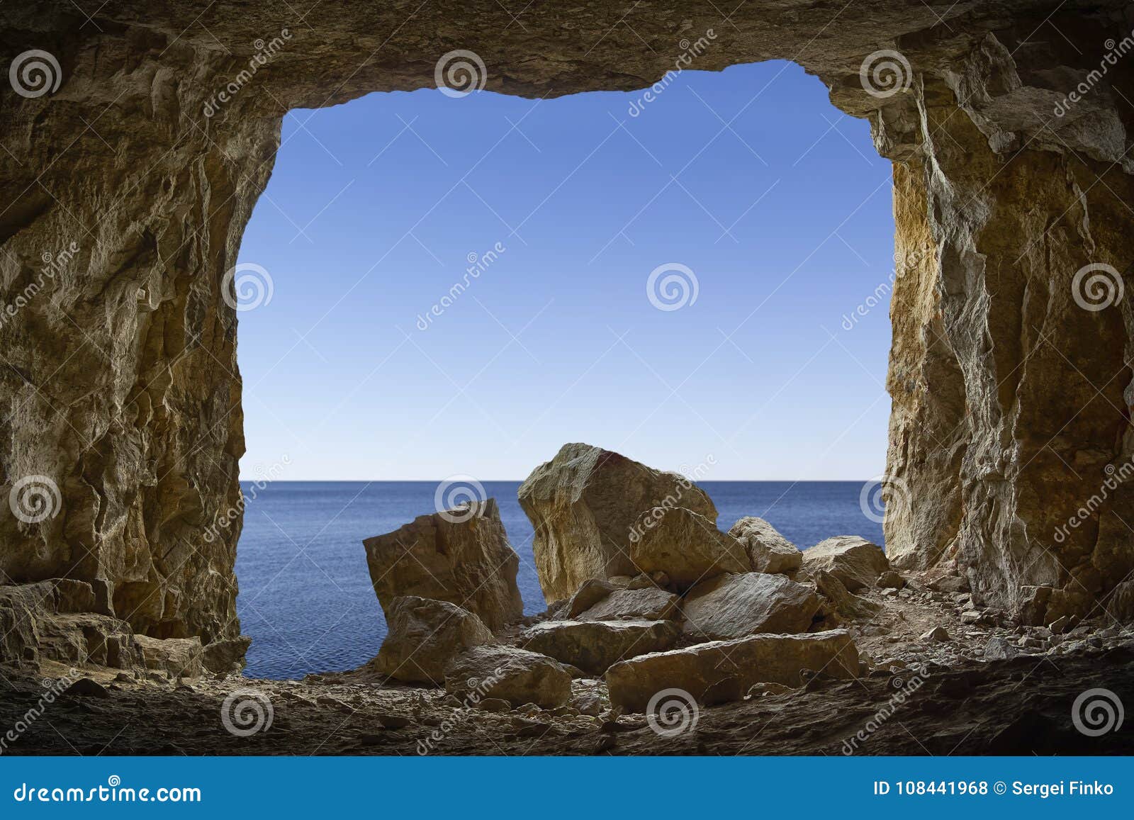 Exit From Cave With Stone Steps Royalty-Free Stock Image ...