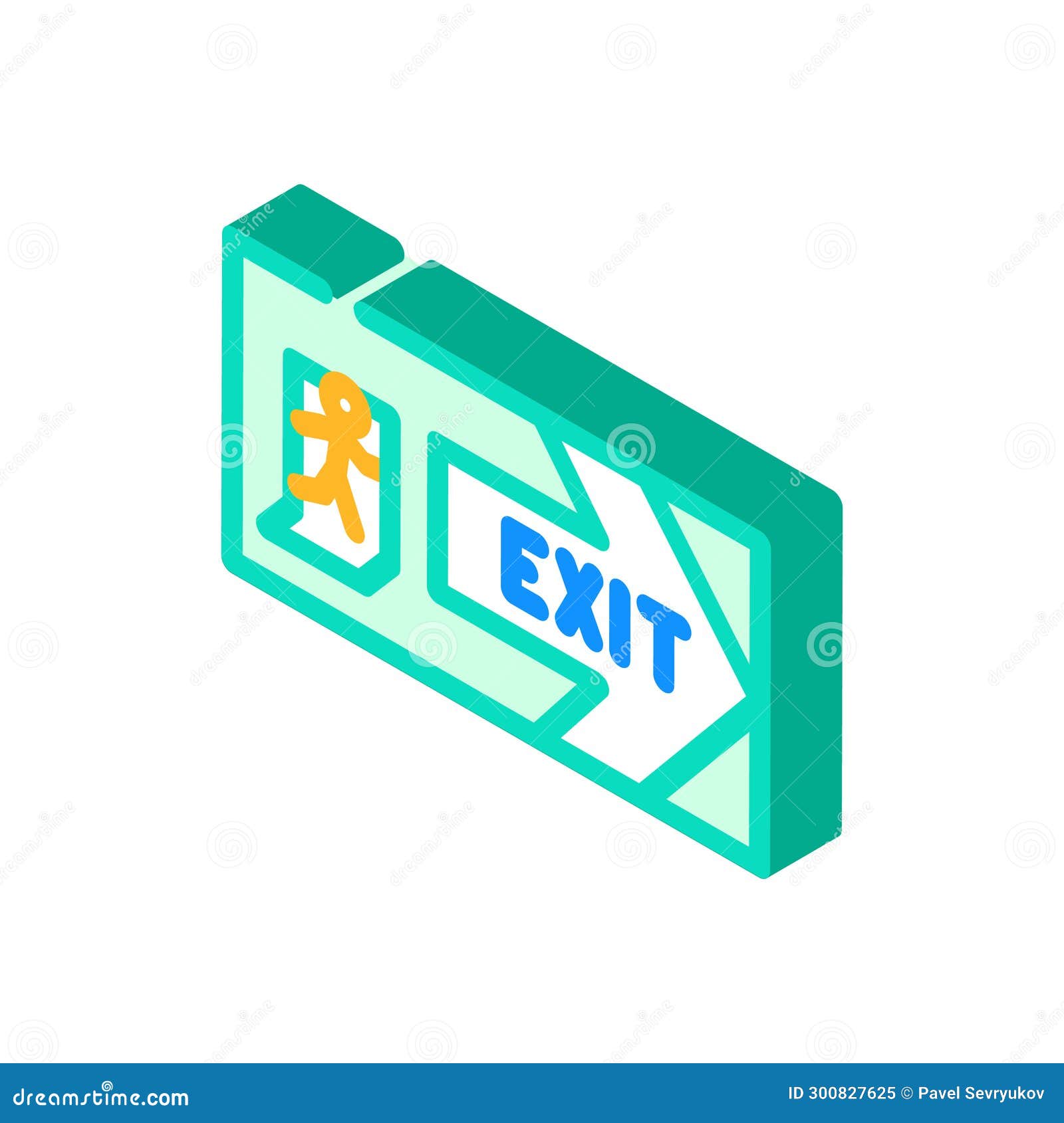 Exit Close Isometric Icon Vector Illustration Stock Illustration ...