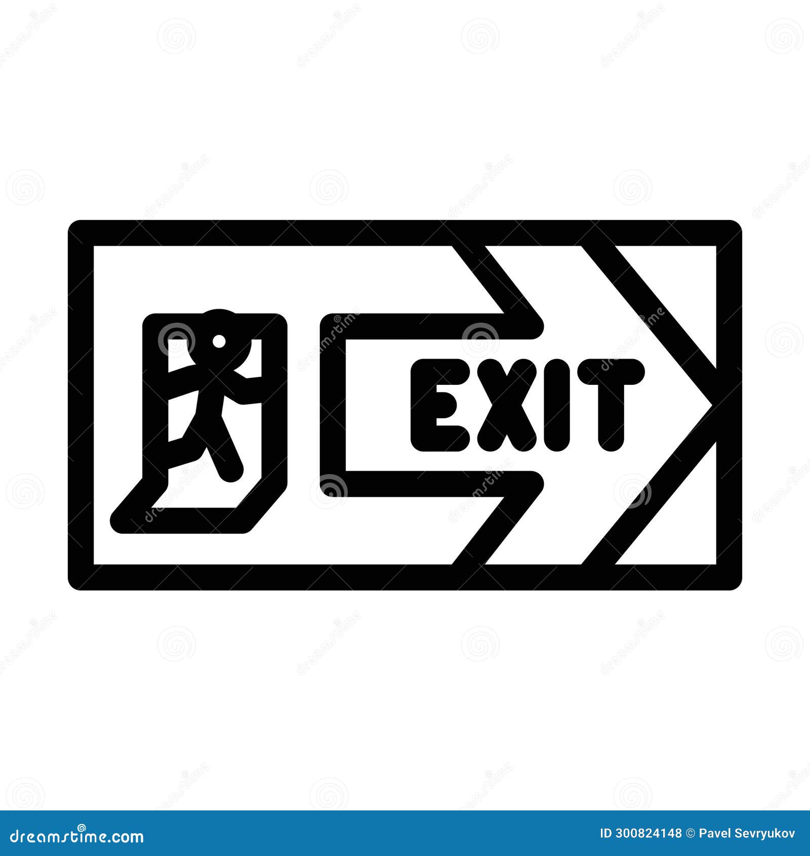 Exit Close Line Icon Vector Illustration Stock Vector - Illustration of ...