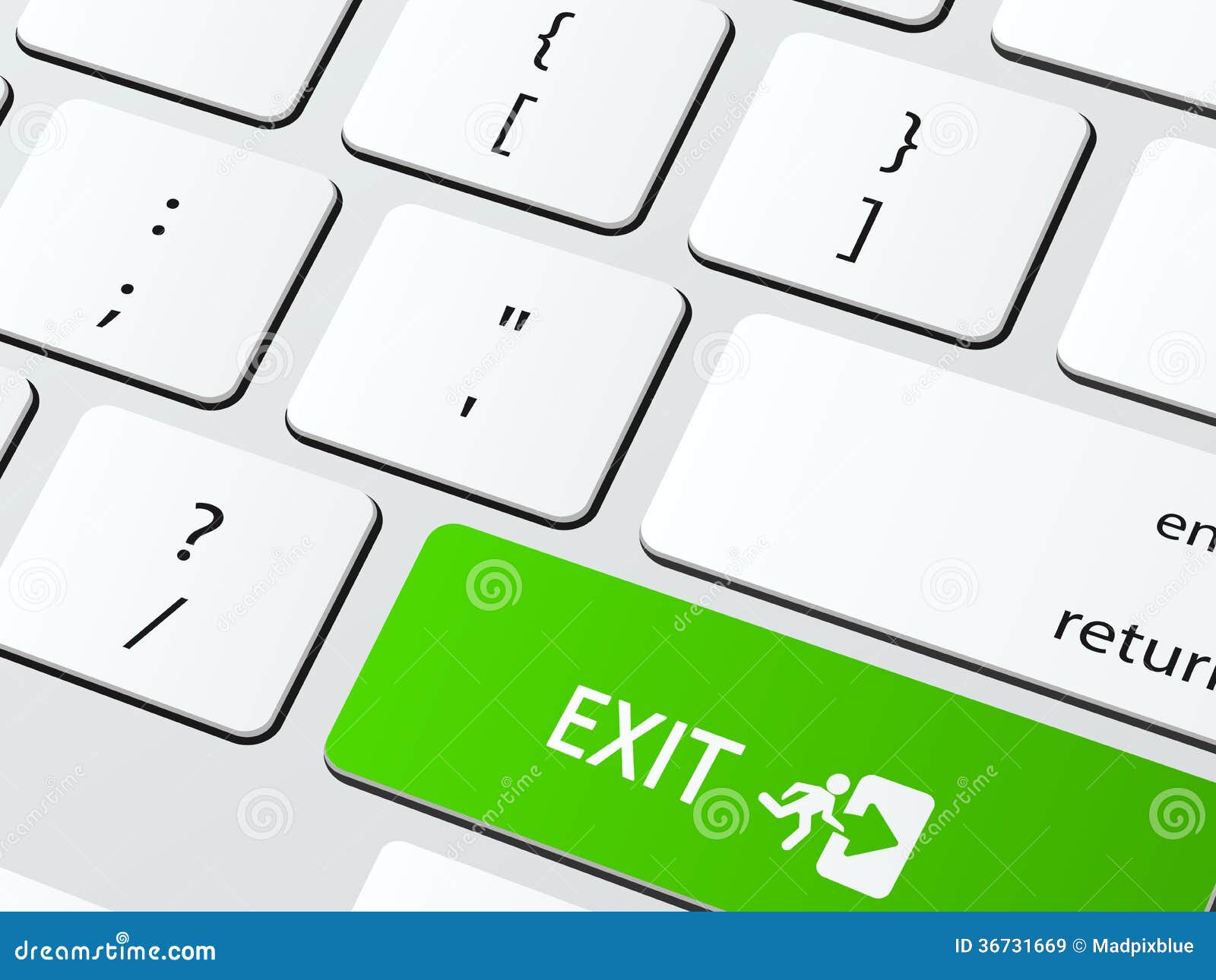 Exit stock vector. Illustration of leave, technological - 36731669