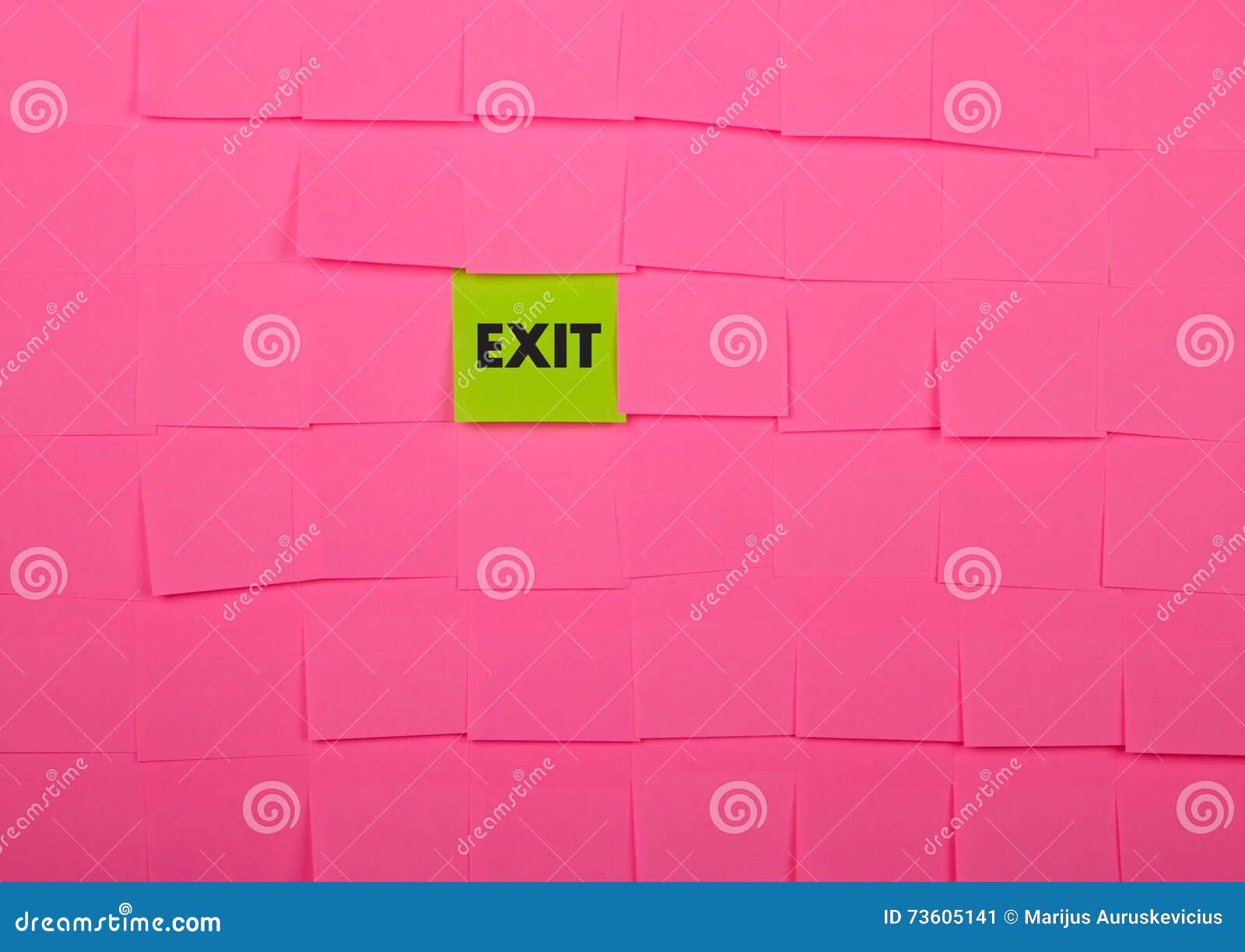 Exit Concept. Sticky Notes. Stock Image - Image of group, resist: 73605141