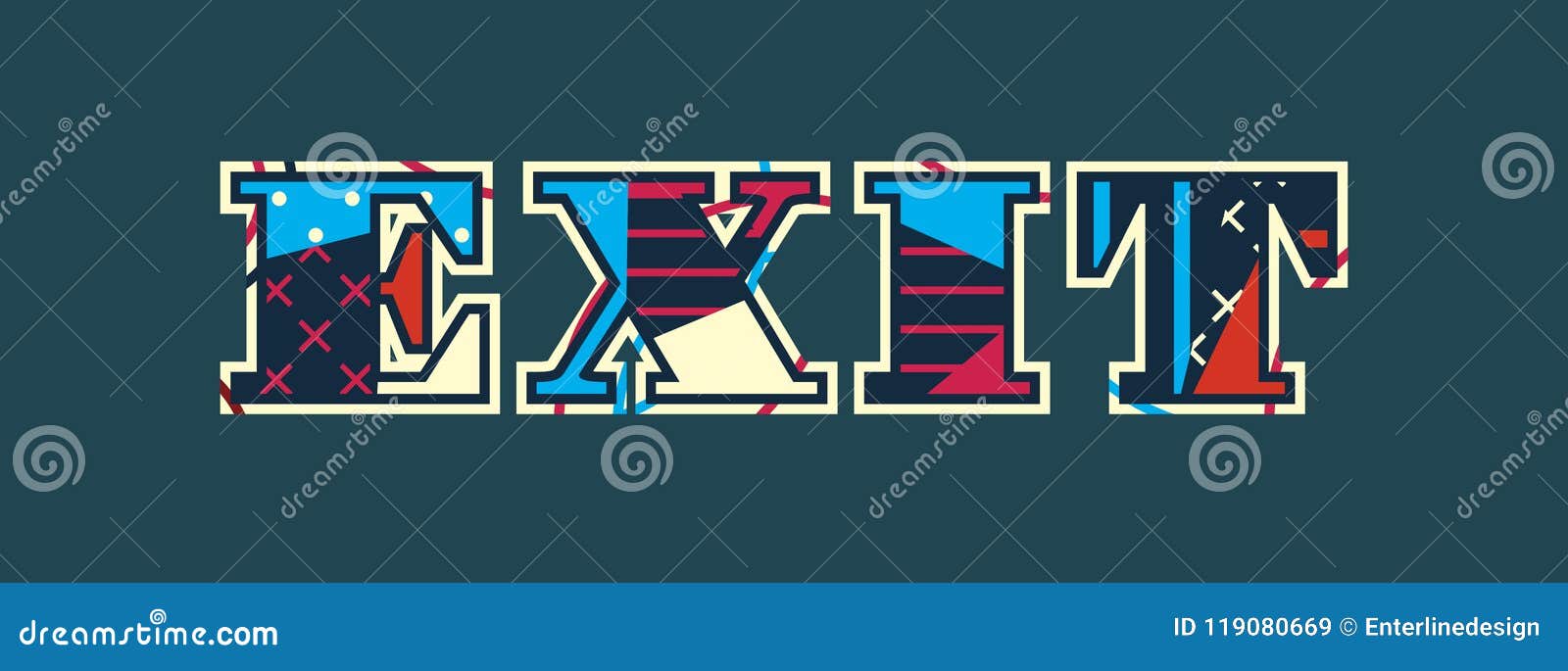 Exit Concept Word Art Illustration Stock Vector - Illustration of word ...