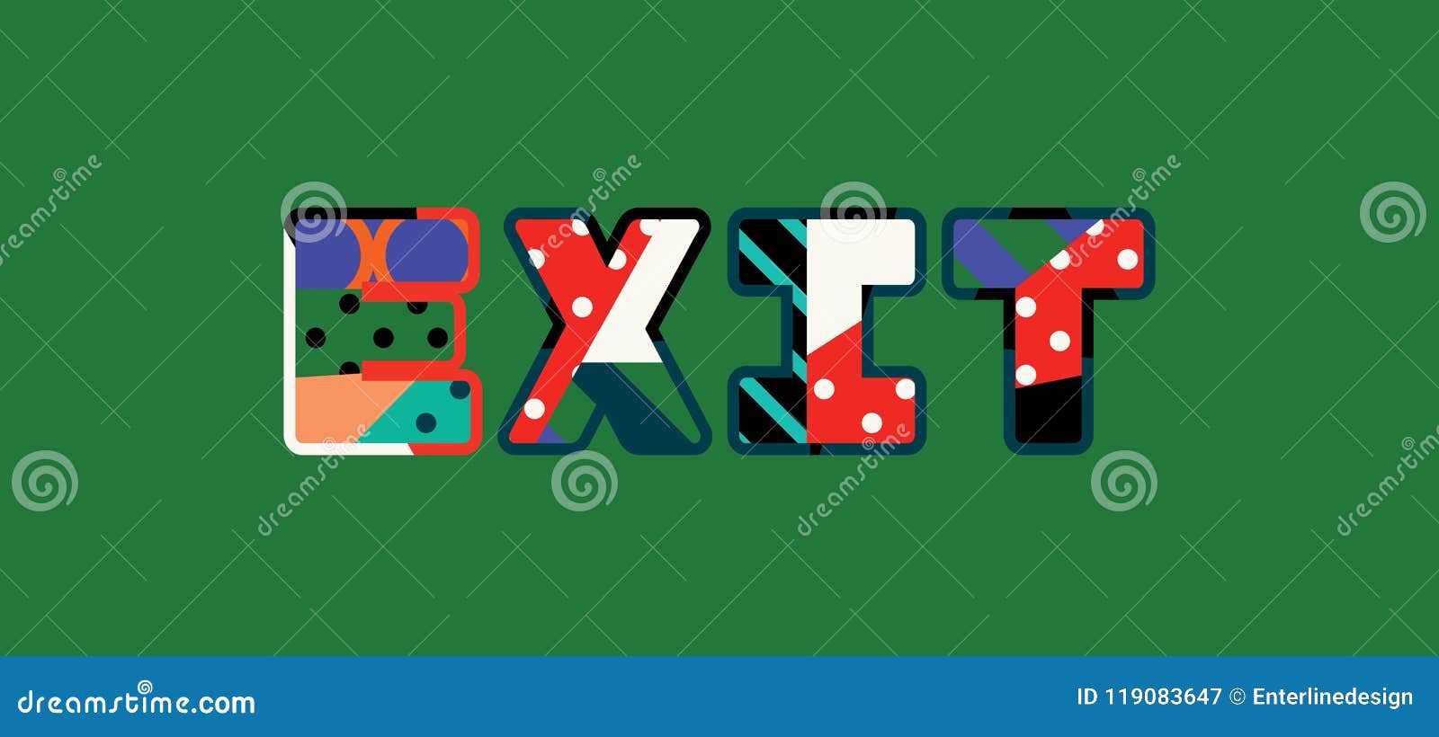 Exit Concept Word Art Illustration Stock Vector - Illustration of ...