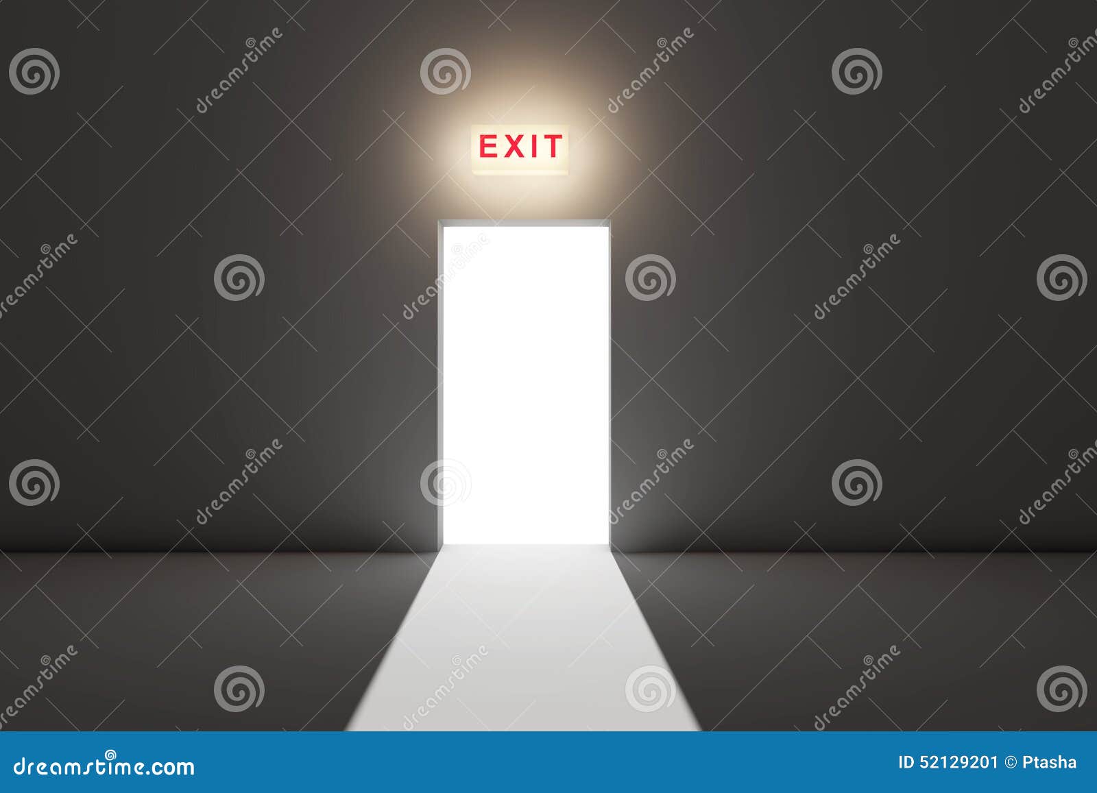 Exit the dark room stock illustration. Illustration of vision - 52129201