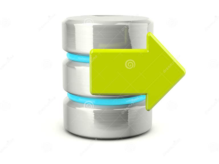 Exit data base icon stock illustration. Illustration of computer - 23253718