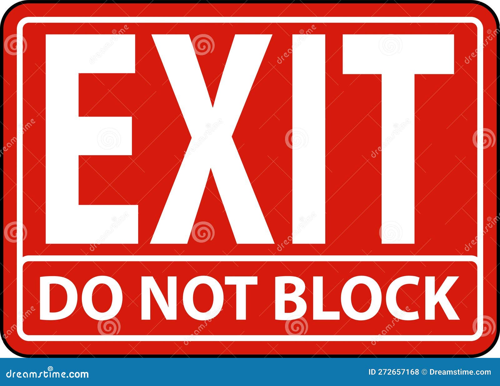 Exit Do Not Block Sign on White Background Stock Vector - Illustration ...