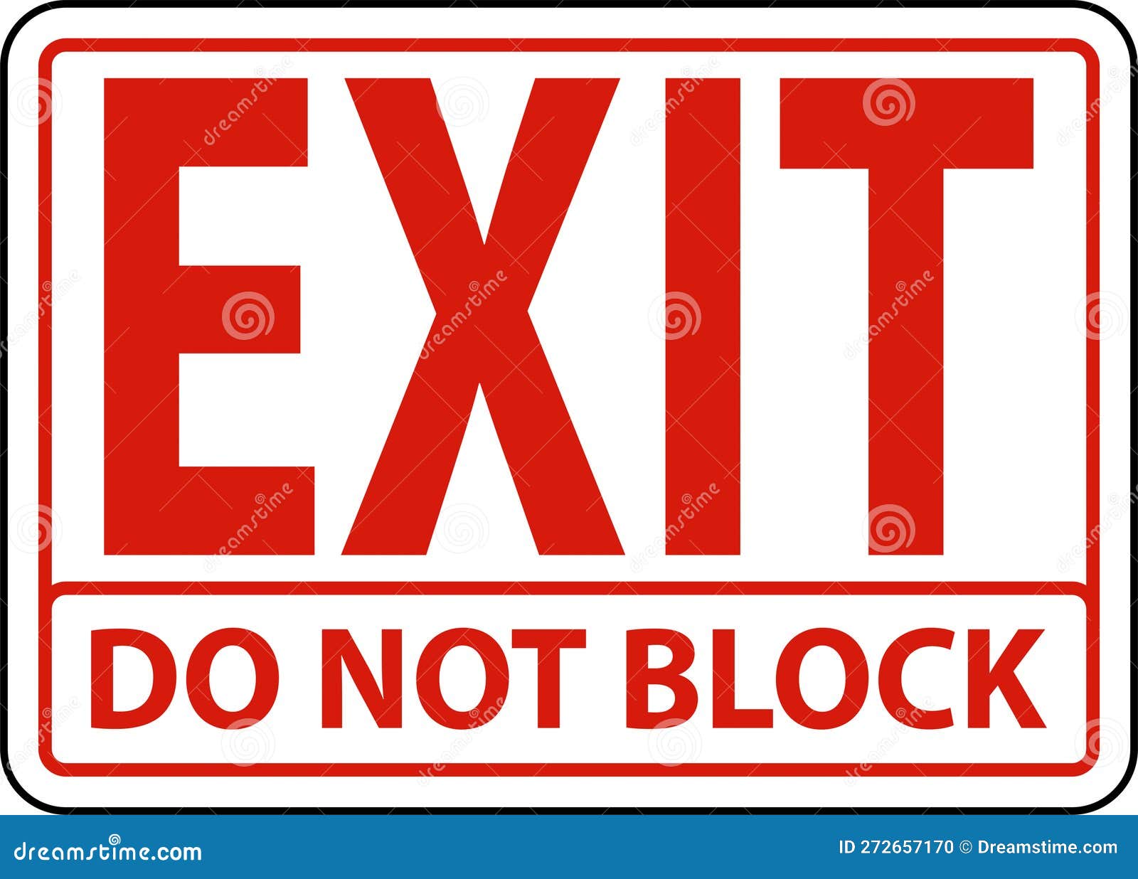 Exit Do Not Block Sign on White Background Stock Vector - Illustration ...