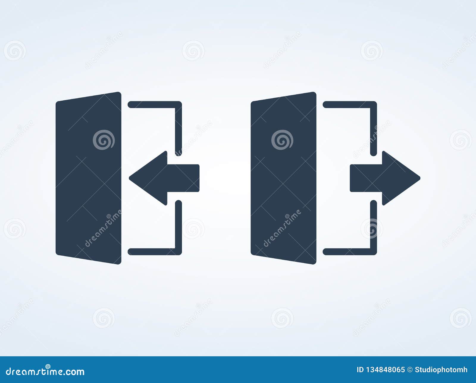 Exit Door Arrow. Logout and Emergency Icon Vector Stock Vector ... Exit Door Arrow. Logout and Emergency Icon Vector Stock Vector ...