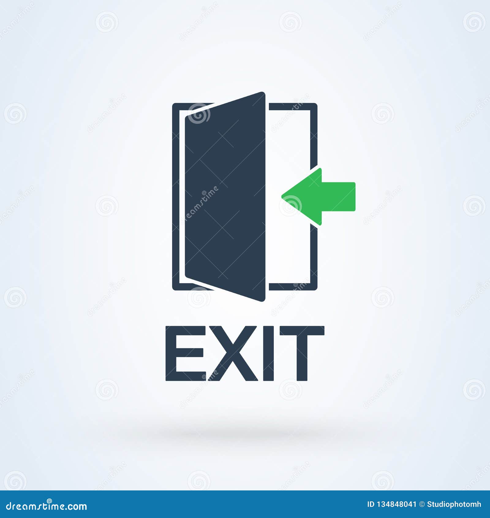 Exit Door Arrow. Logout and Emergency Icon Vector Stock Vector ... Exit Door Arrow. Logout and Emergency Icon Vector Stock Vector ...