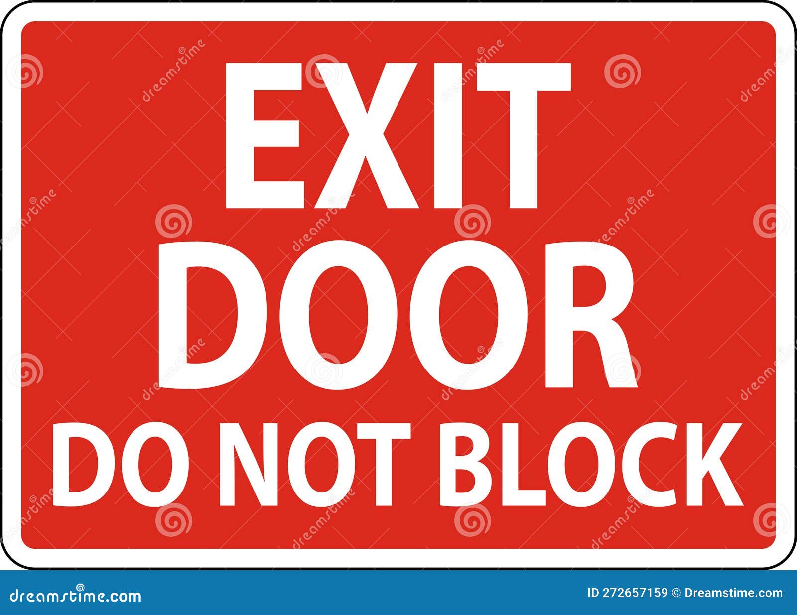 Exit Door Do Not Block Sign on White Background Stock Vector ...