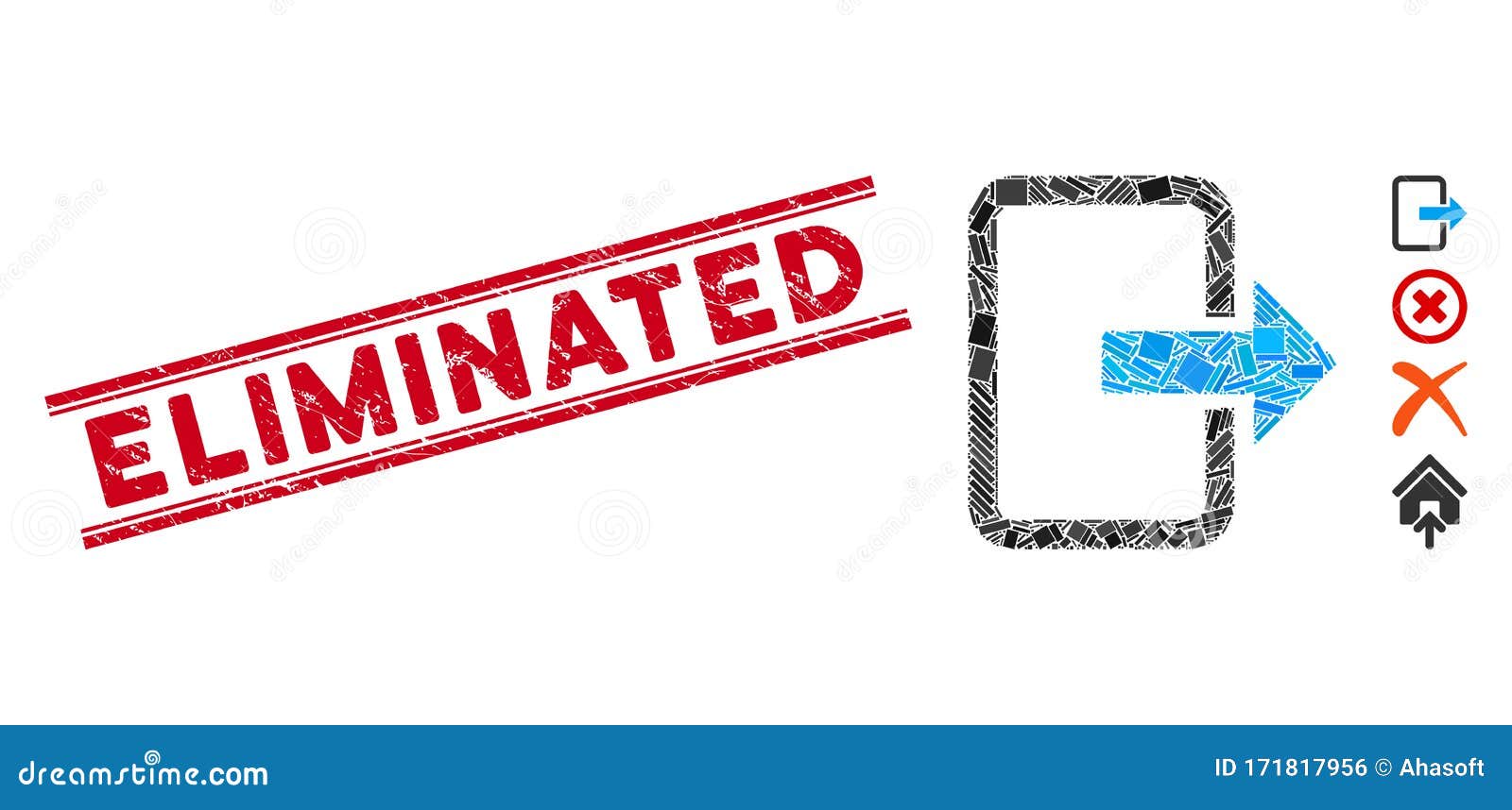 Eliminated Rectangle And Circle Stamp Label Sticker Sign Remove ...